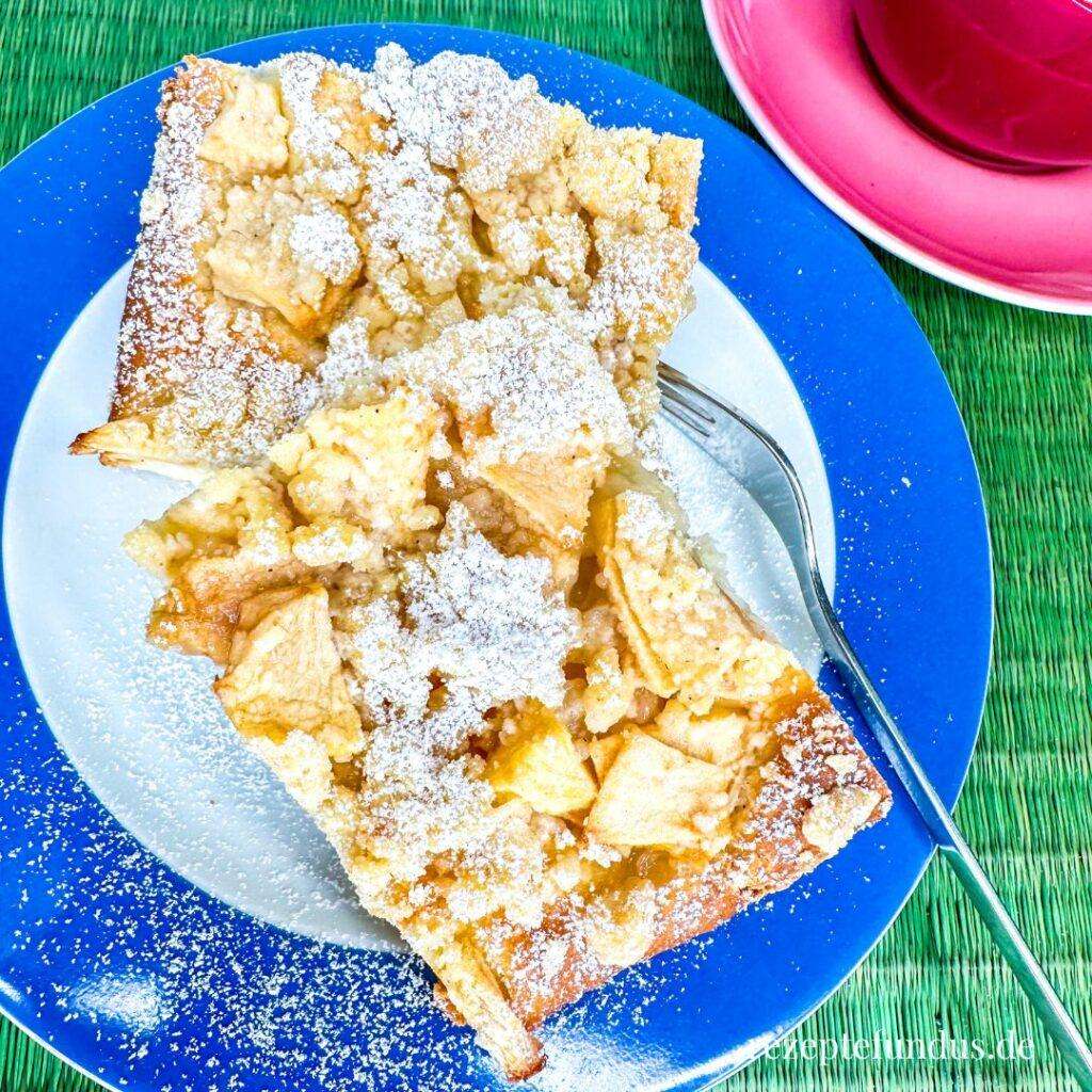 Apfelkuchen mit Streuseln vom Blech - Rezeptefundus
